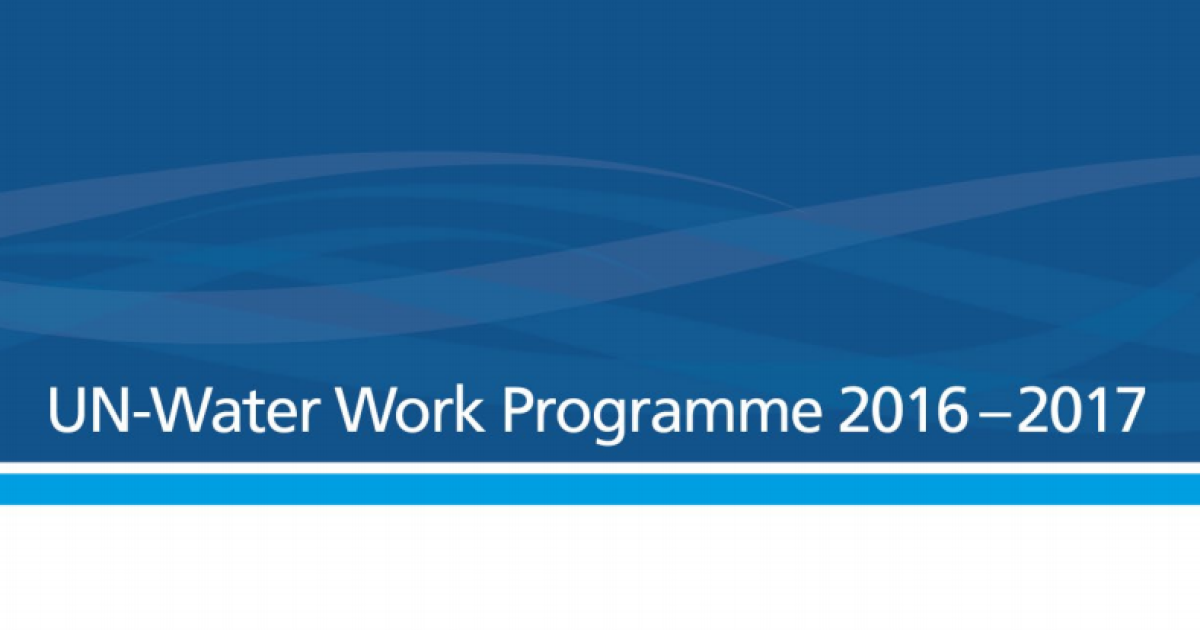 UN-Water Work Programme 2016-2017 | UN-Water